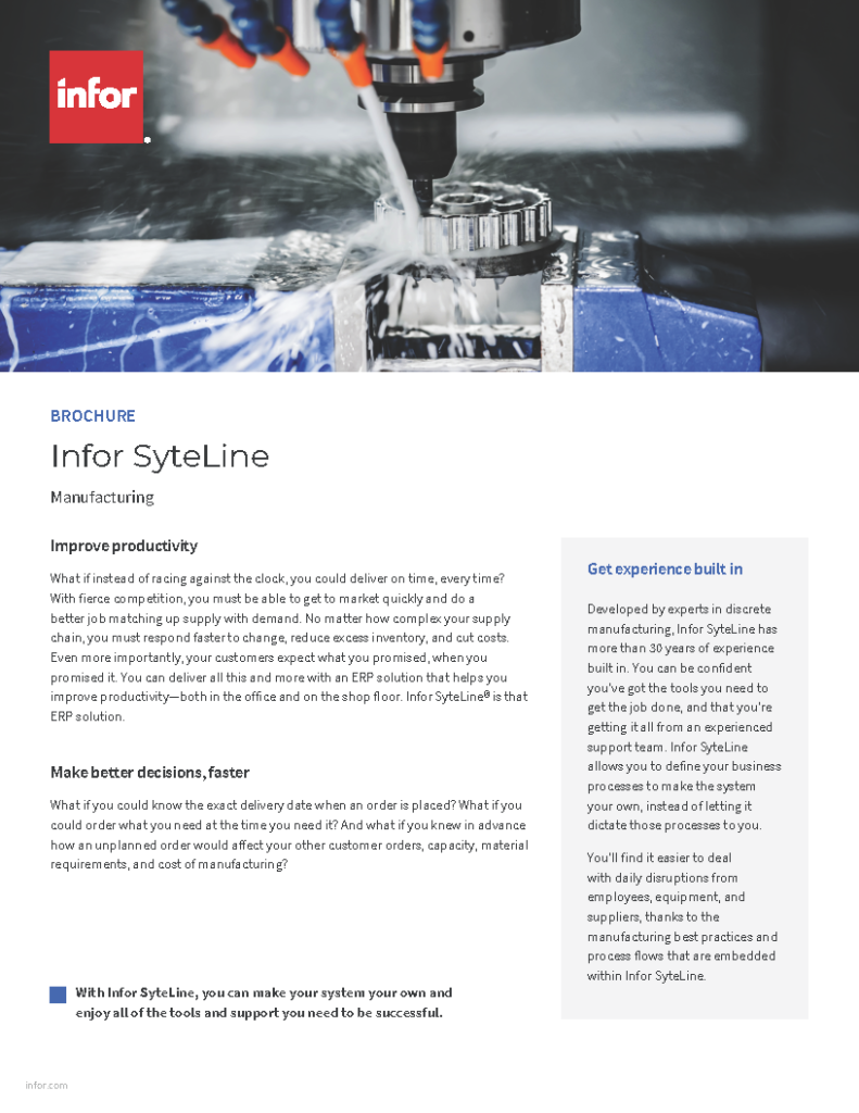 Infor SyteLine | The Lake Companies, LLC